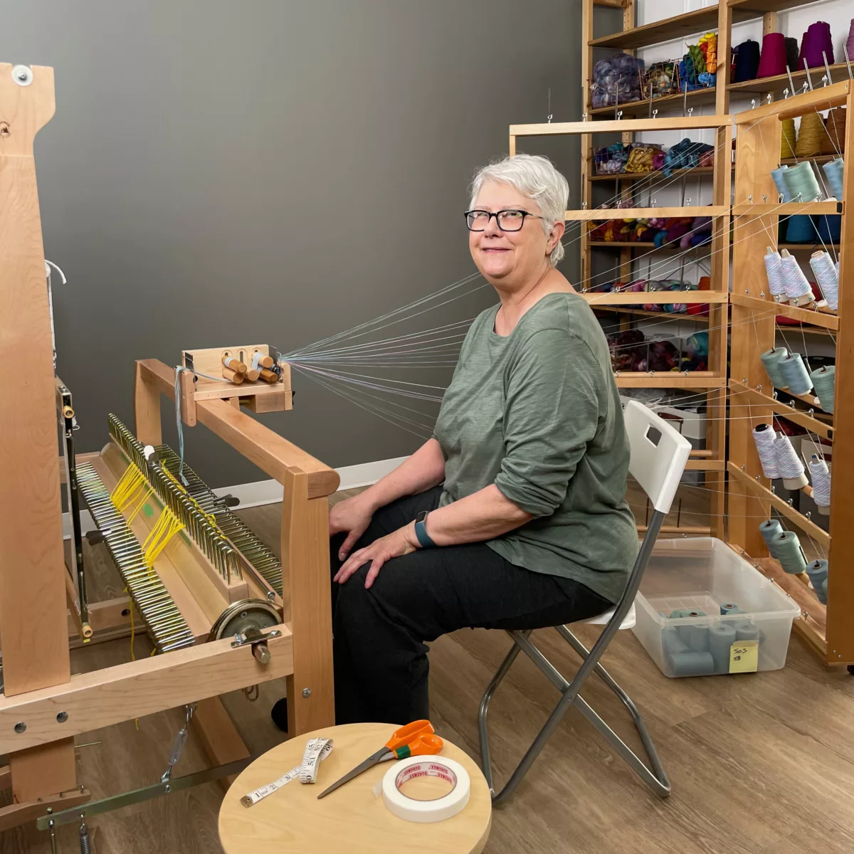 Weaving "Sister" Tea Towels with Sectional Warping - SweetGeorgia Yarns