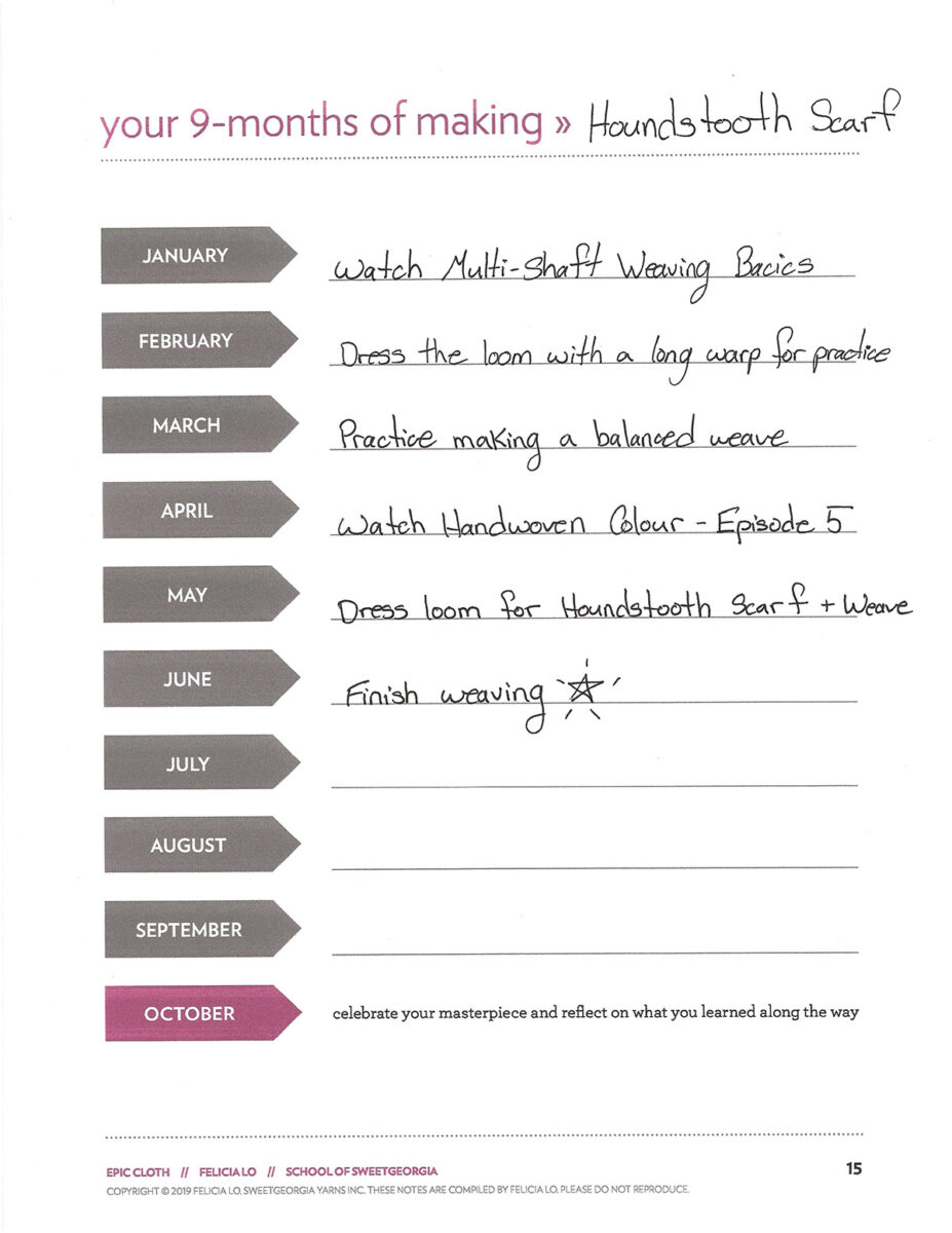 Creating a Learning Goal for New Projects - SweetGeorgia Yarns