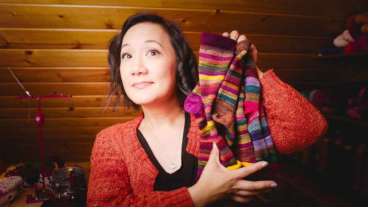 Knitting Scrappy Socks on a Circular Sock Machine - SweetGeorgia Yarns