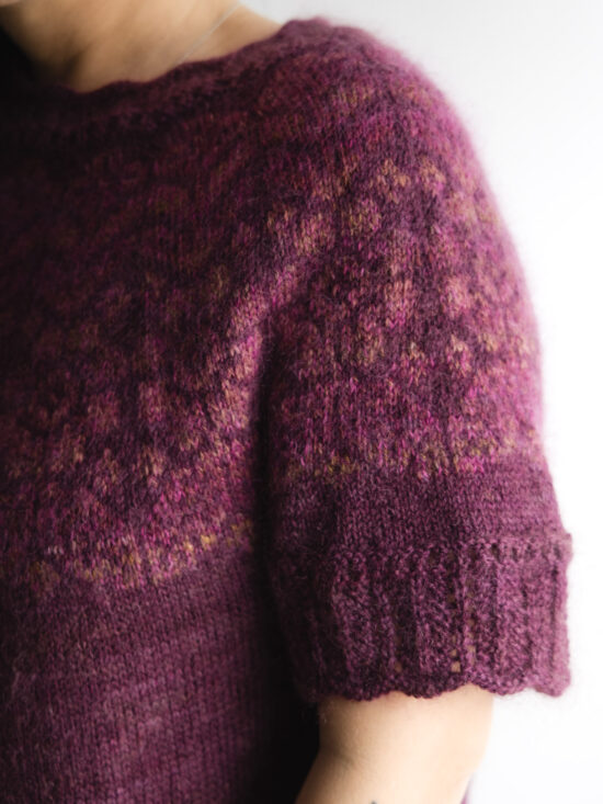 Alpine Bloom with Handspun Colourwork Yoke - SweetGeorgia Yarns