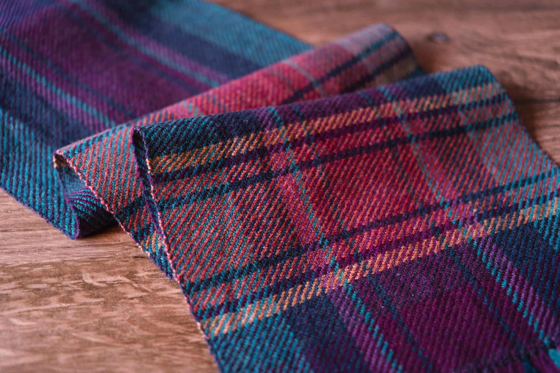 Pacific Plaid Scarf - SweetGeorgia Yarns