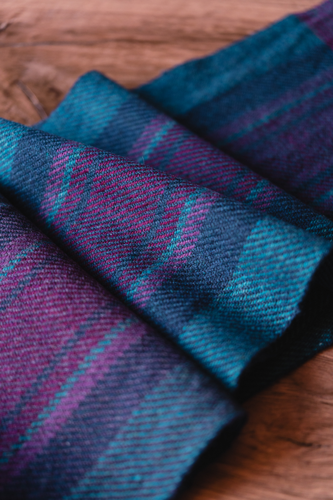 Pacific Plaid Scarf - SweetGeorgia Yarns