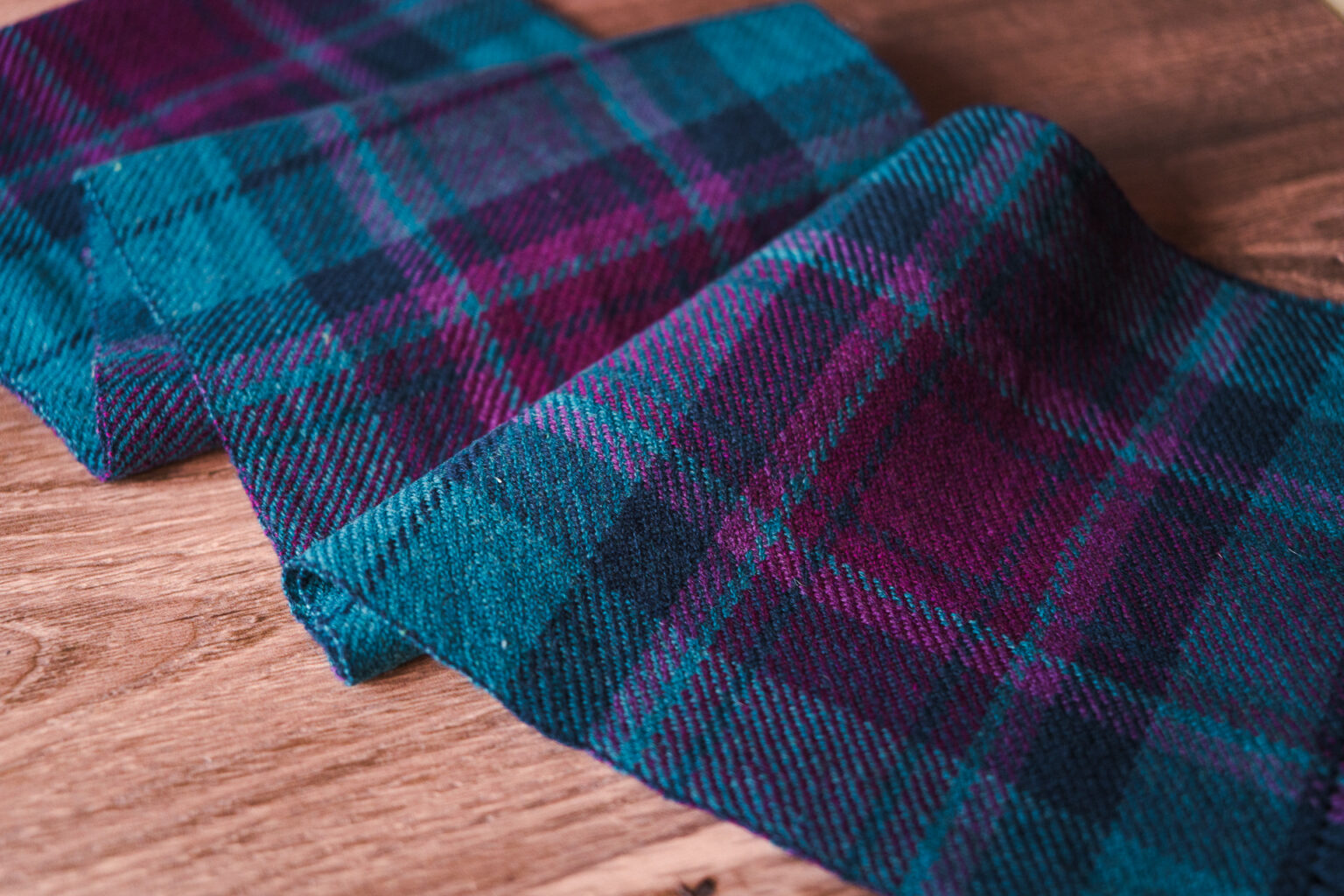 Pacific Plaid Scarf - SweetGeorgia Yarns