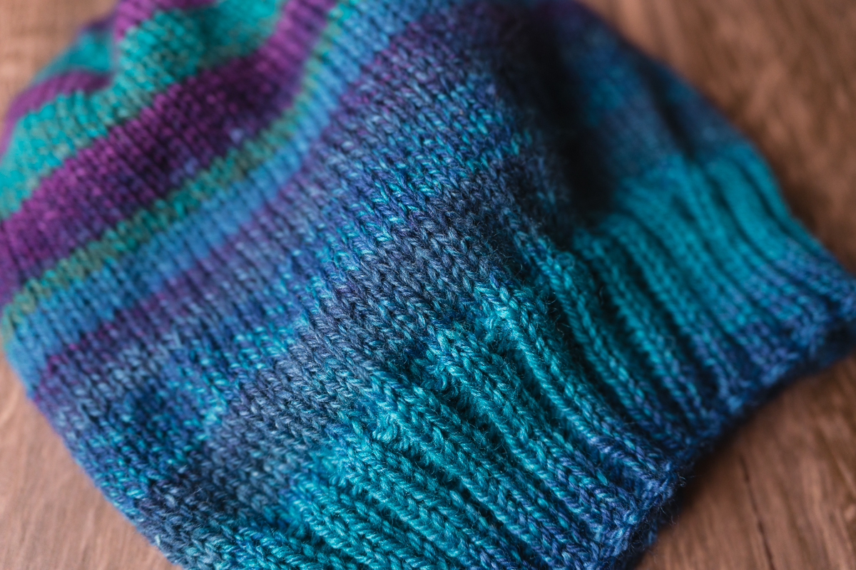 Handspun Machine Knit WPI Hat - SweetGeorgia Yarns