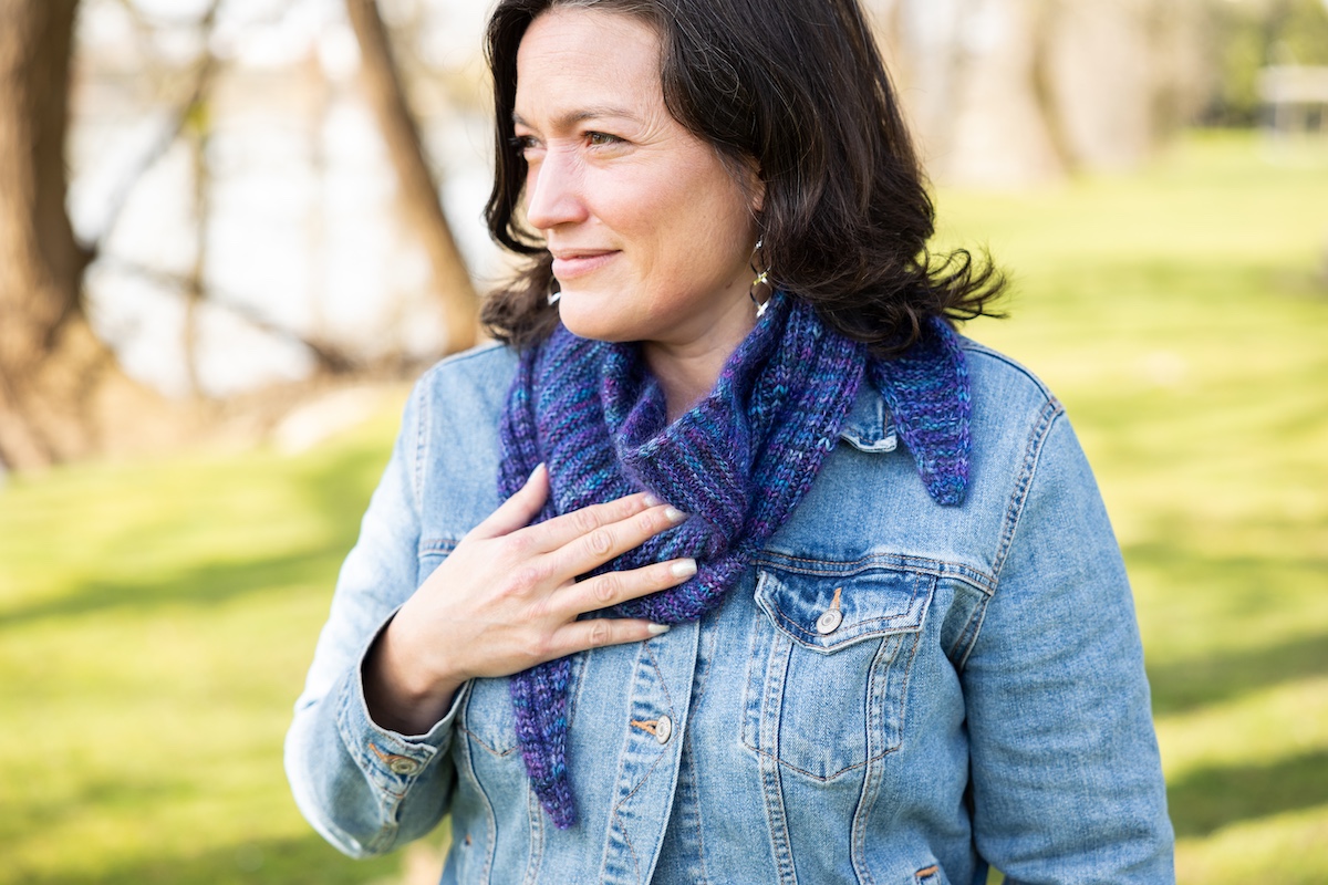 Highlighting Hand-Dyed Yarns with the Rib Welt Scarf - SweetGeorgia Yarns