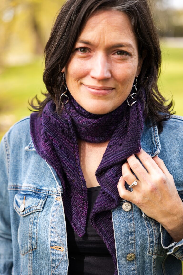 The Lacy Lakes Bias Scarf: Your Next Knitting Machine Pattern - SweetGeorgia Yarns