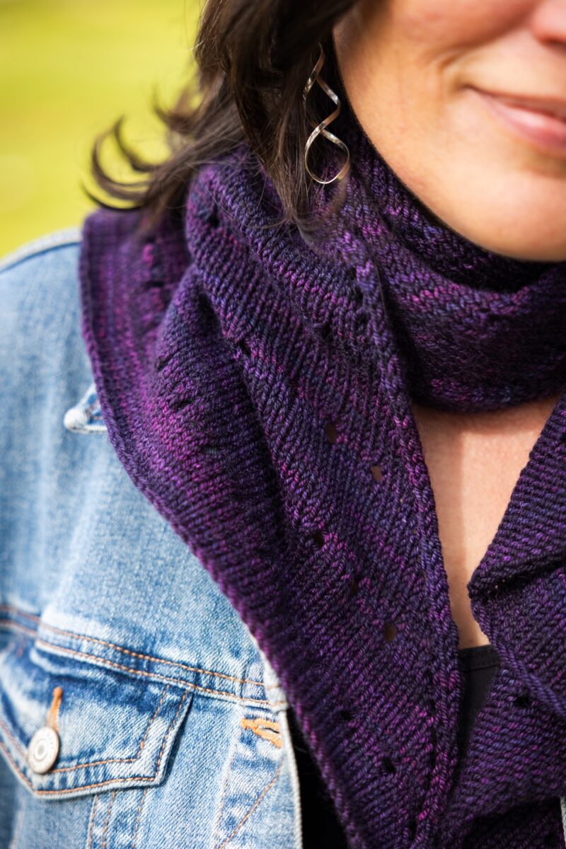 The Lacy Lakes Bias Scarf: Your Next Knitting Machine Pattern - SweetGeorgia Yarns